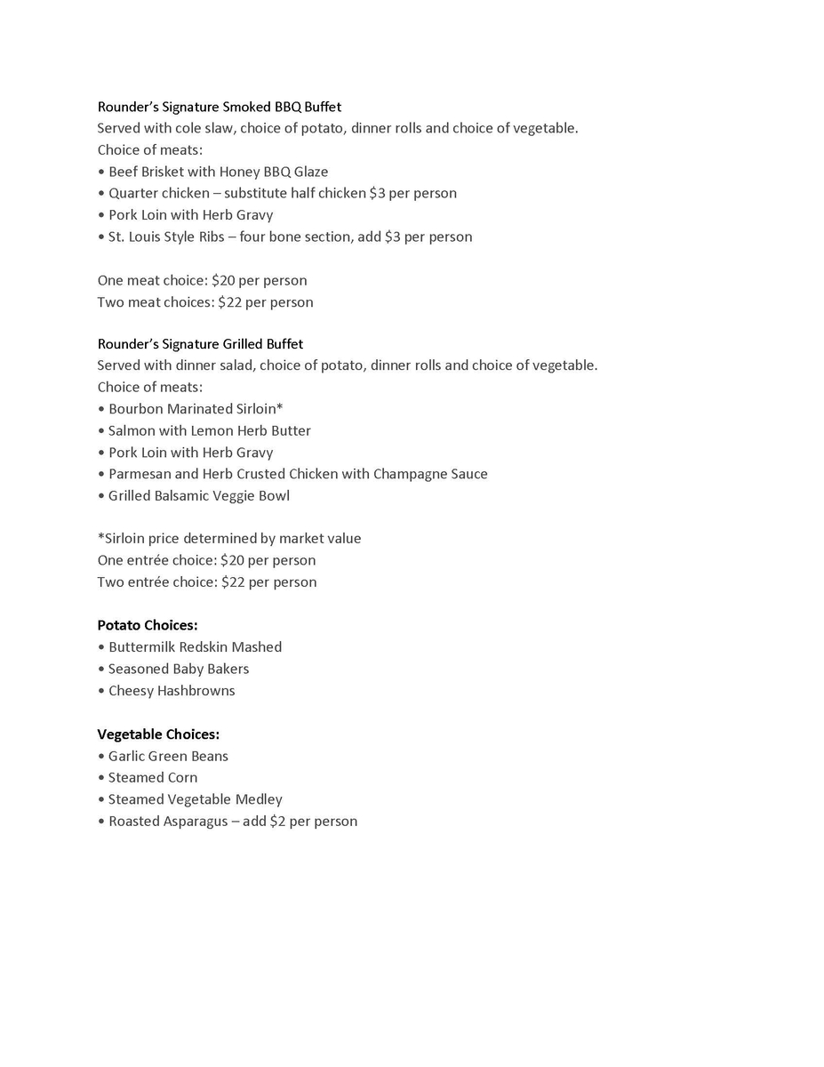 Banquet Menu - 418 Room